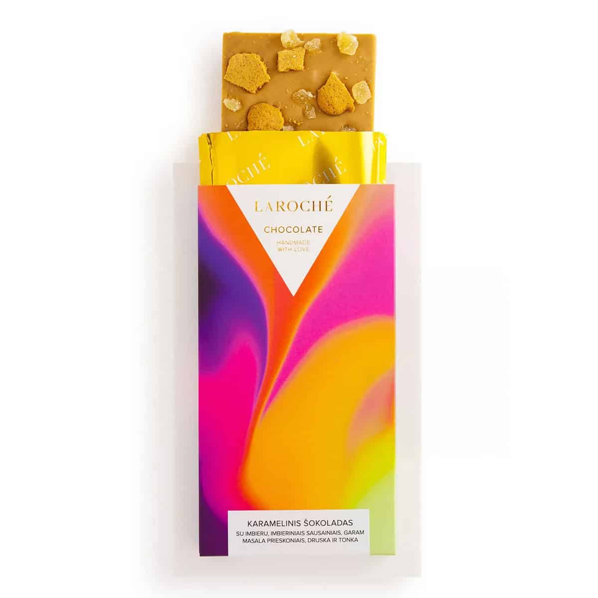 LAROCHÉ Karamelinis šokoladas su imbieru ir masala 90g - Coffeeloft